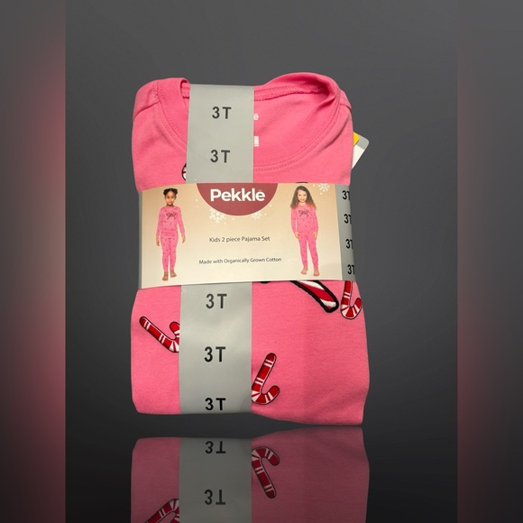 Pekkle | Pajamas | Pekkle Pink Pajamas With Candy Cane Print Size 3t ...